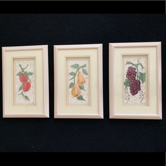Wall Decor | 3pc Shadow Box Fruit Kitchen Wall Decor | Poshmark